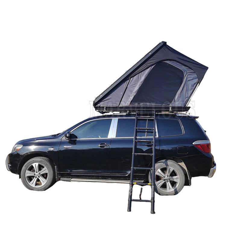 Triangle Clam Shell Rooftop Tent for 1-2 Person Outdoor Car Camping ...