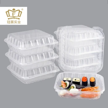 Wholesale Take Out 9x9"inch Clear Plastic Pp Hinged Lid Microwave Food ...