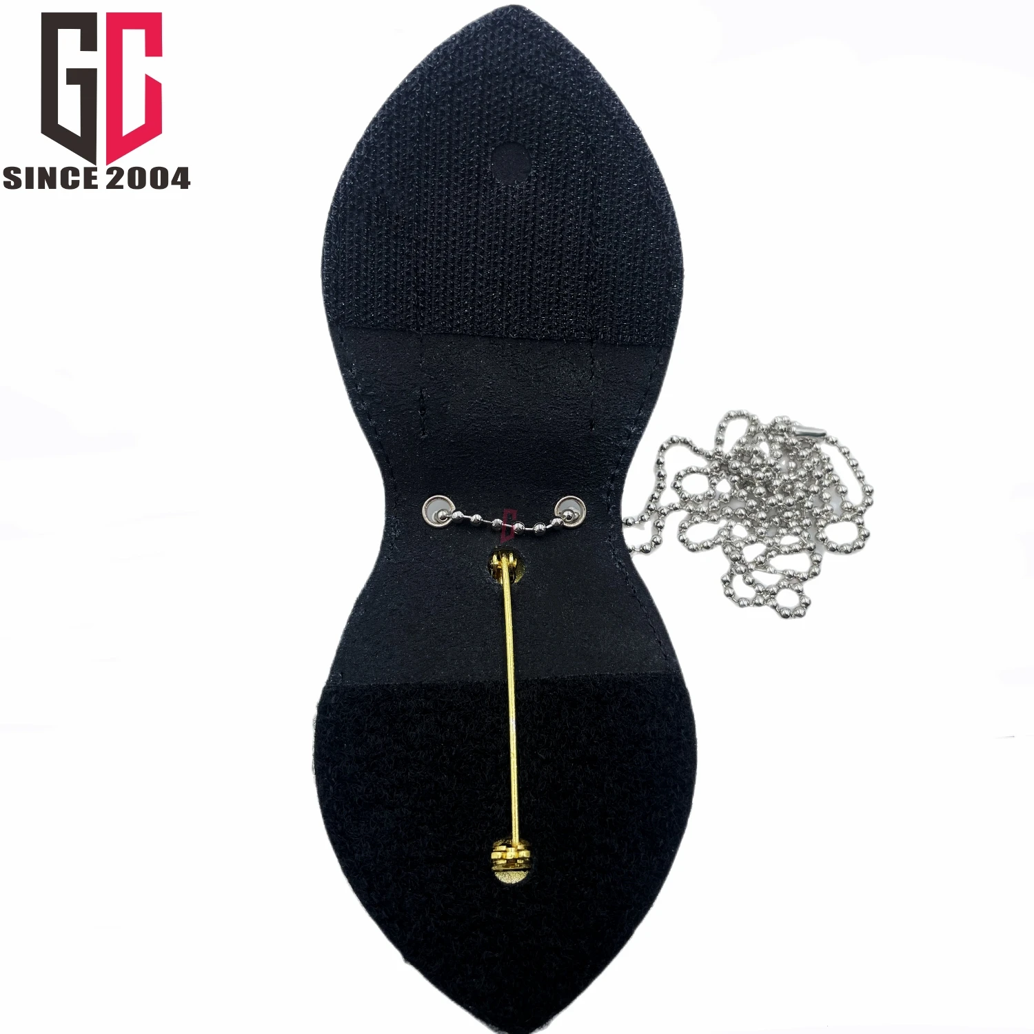 Custom Metal Security Badges with Leather Ball Chain