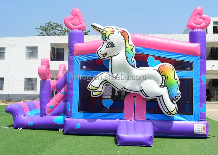 Unicorn Jumper Inflatable Bouncy Castle Combo Bounce House Inflatable ...