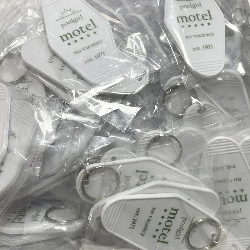 Kofei Custom Blank Hotel Key Chain Motel Key Tag Plastic Keychain Blank ...