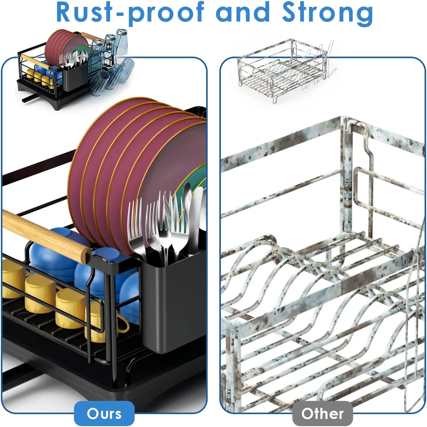 Bx Dish Drying Rack Dish Drainer Multi-purpose Storage Rack Holder ...