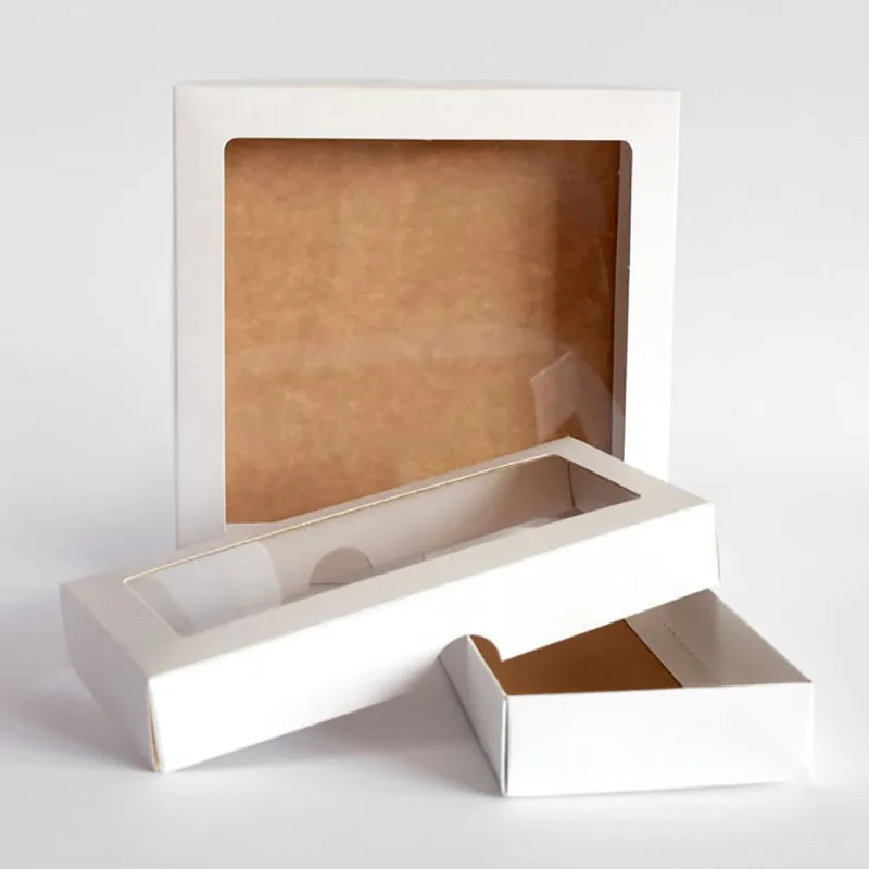 Clear Lid Craft Custom Size Transparent Kraft Gift Fashion Accessories ...