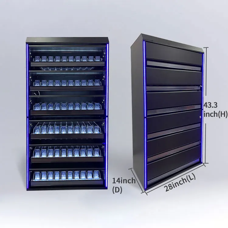 Spring Loaded Shelf Pusher Led Metal Cigarette Pack Display Unit Rack ...