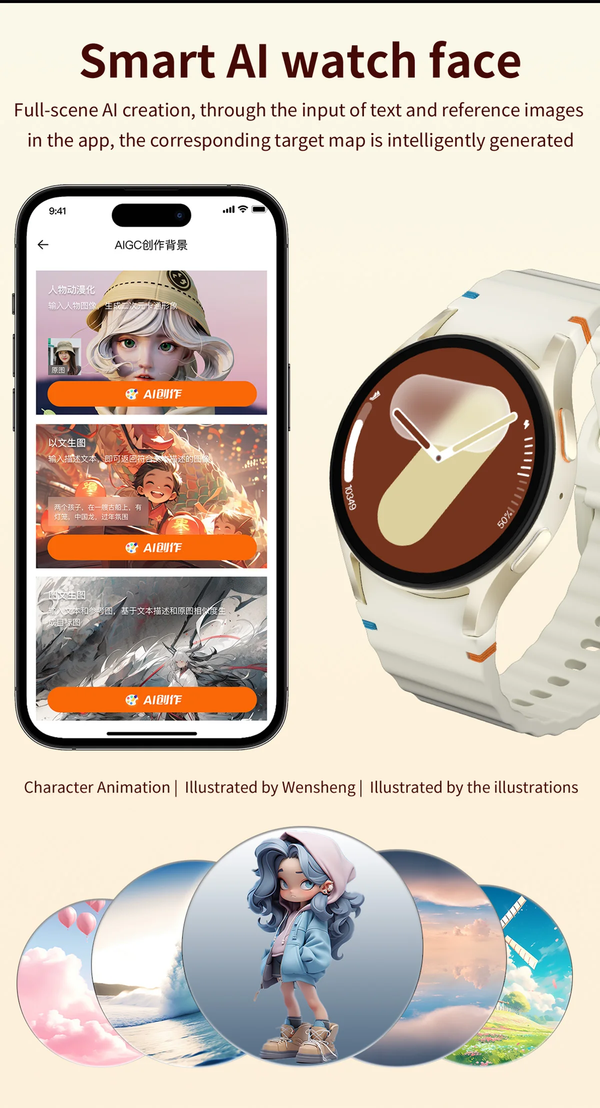 1.3inch AMOLED Touch Screen IP68 Waterproof HD WATCH7 mini Smart Watch ...