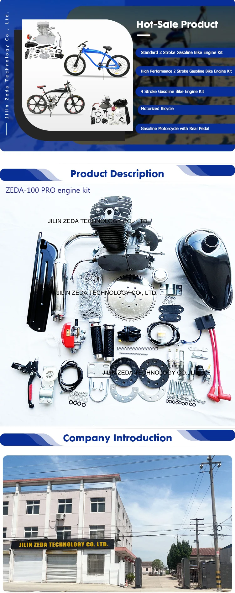 ZEDA-100 PRO Engine - Dual Spark Plugs, 100cc Power