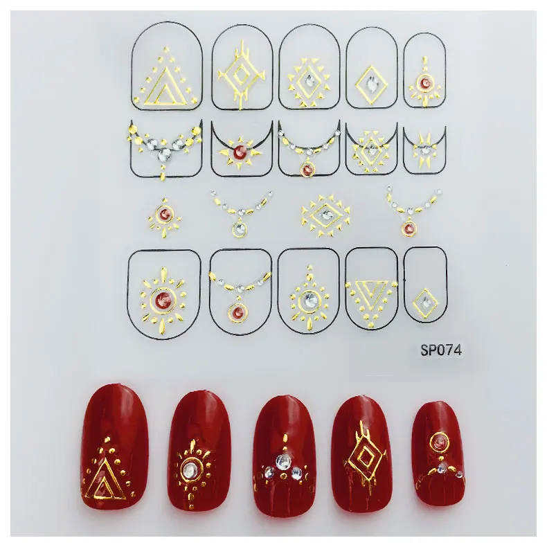 Wholesale OEM 3D Custom Design Nail Stickers - Luxury Brand Logo Nail ...