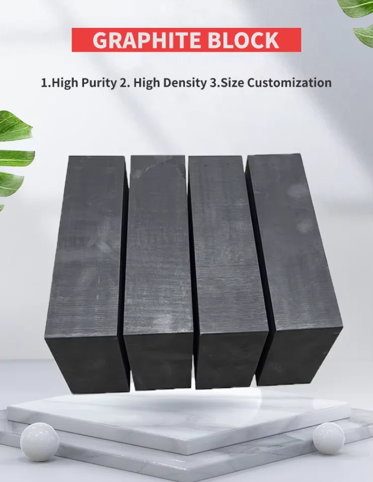 High Purity Isostatic Graphene Block Electrode Quality Carbon Graphite ...