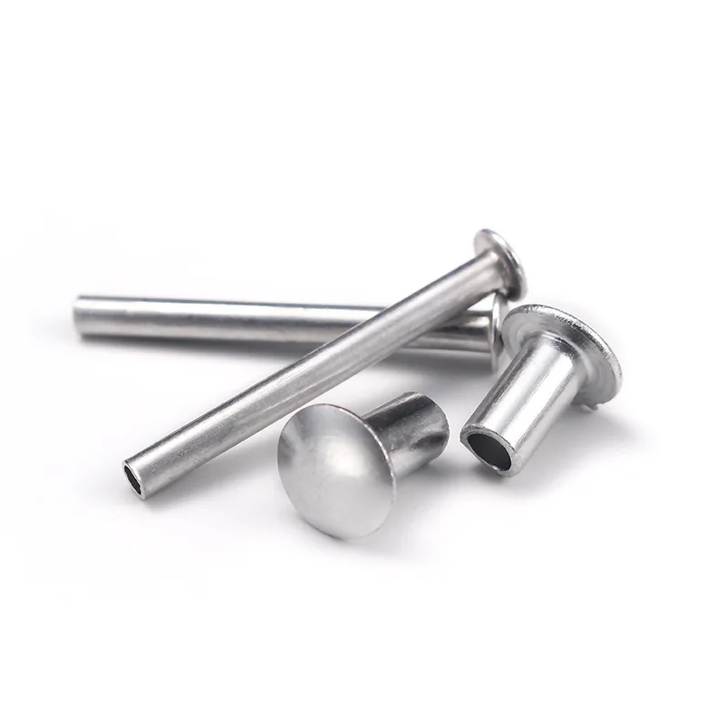 Galvanized Round Head Semi-hollow Rivets Flat Round Head Hollow Nails ...