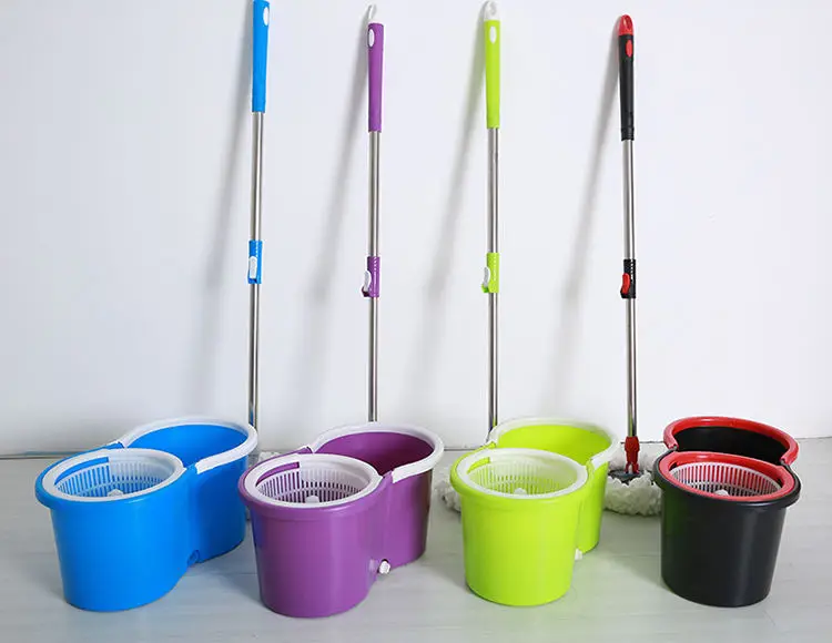 Double-driven Round Head Rotary Mop with 8 Shape Bucket for Lazy People ...