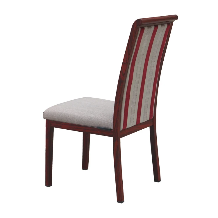 Modern Chinese Chair Restaurant Furniture Wood Grain Steel Dining Chair ...