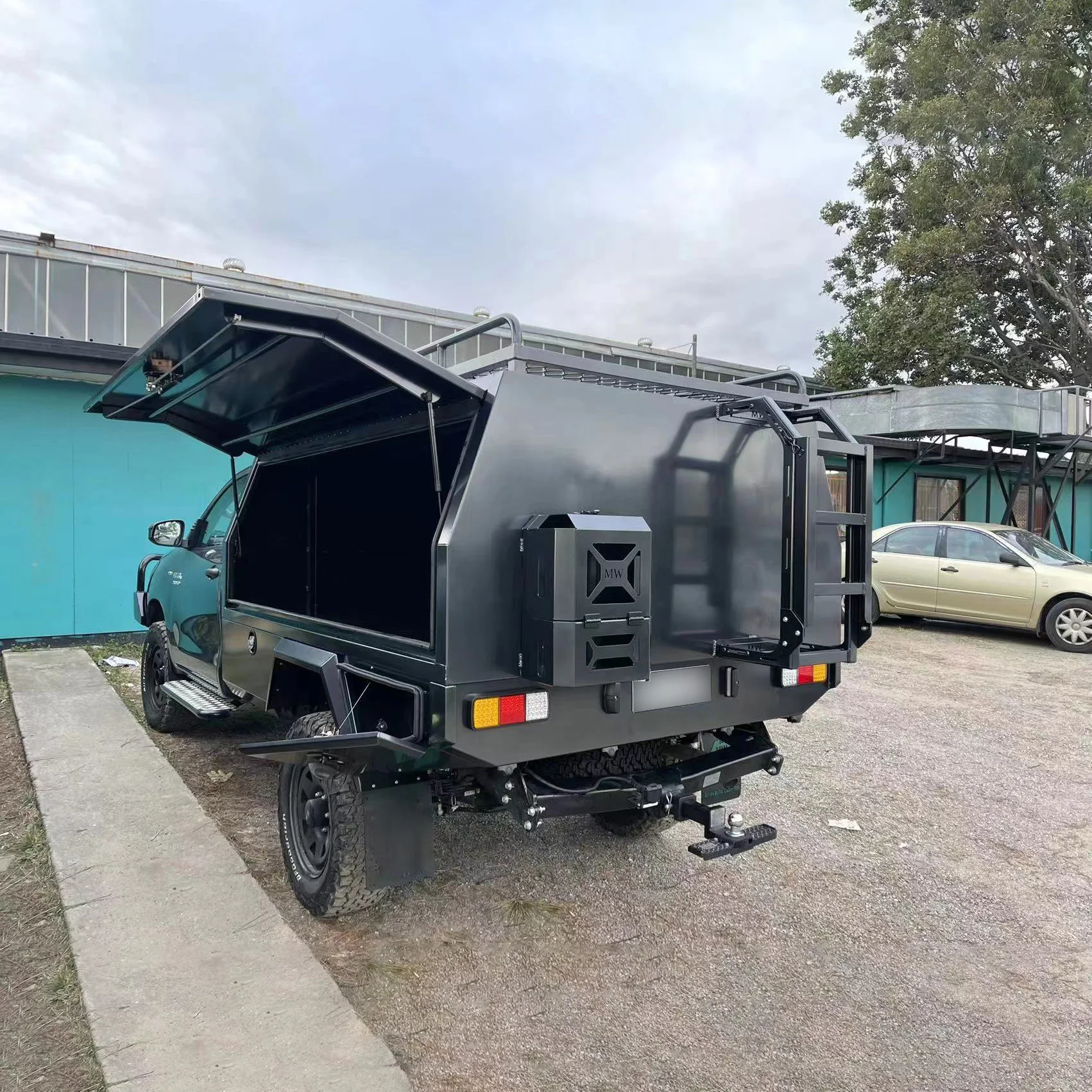 Single Dual Premium Truck Chassis Mounted Canopy Roof Aluminum Larger ...