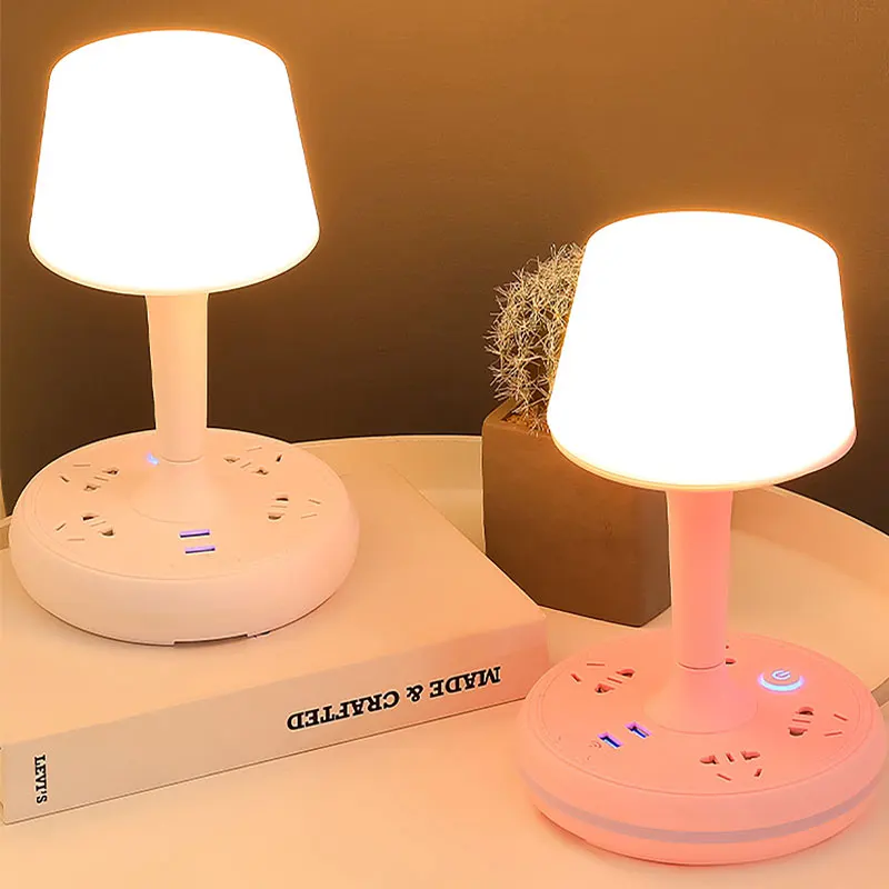 Multifunctional Led Desk Lamp Light With 2 Charger Usb Port,4 Ac Power ...