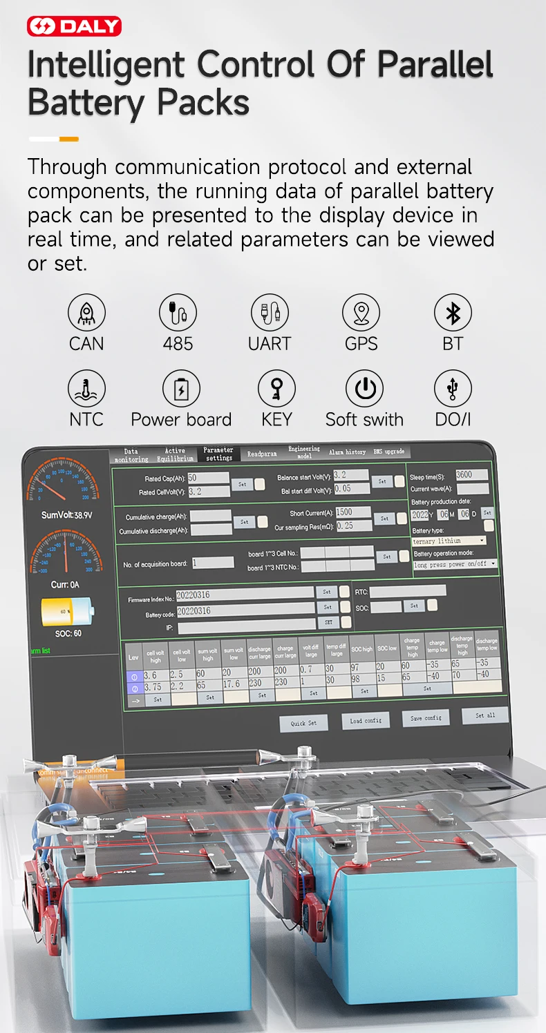 Daly BMS 12V Lifepo4 - Reliable Parallel Battery Management