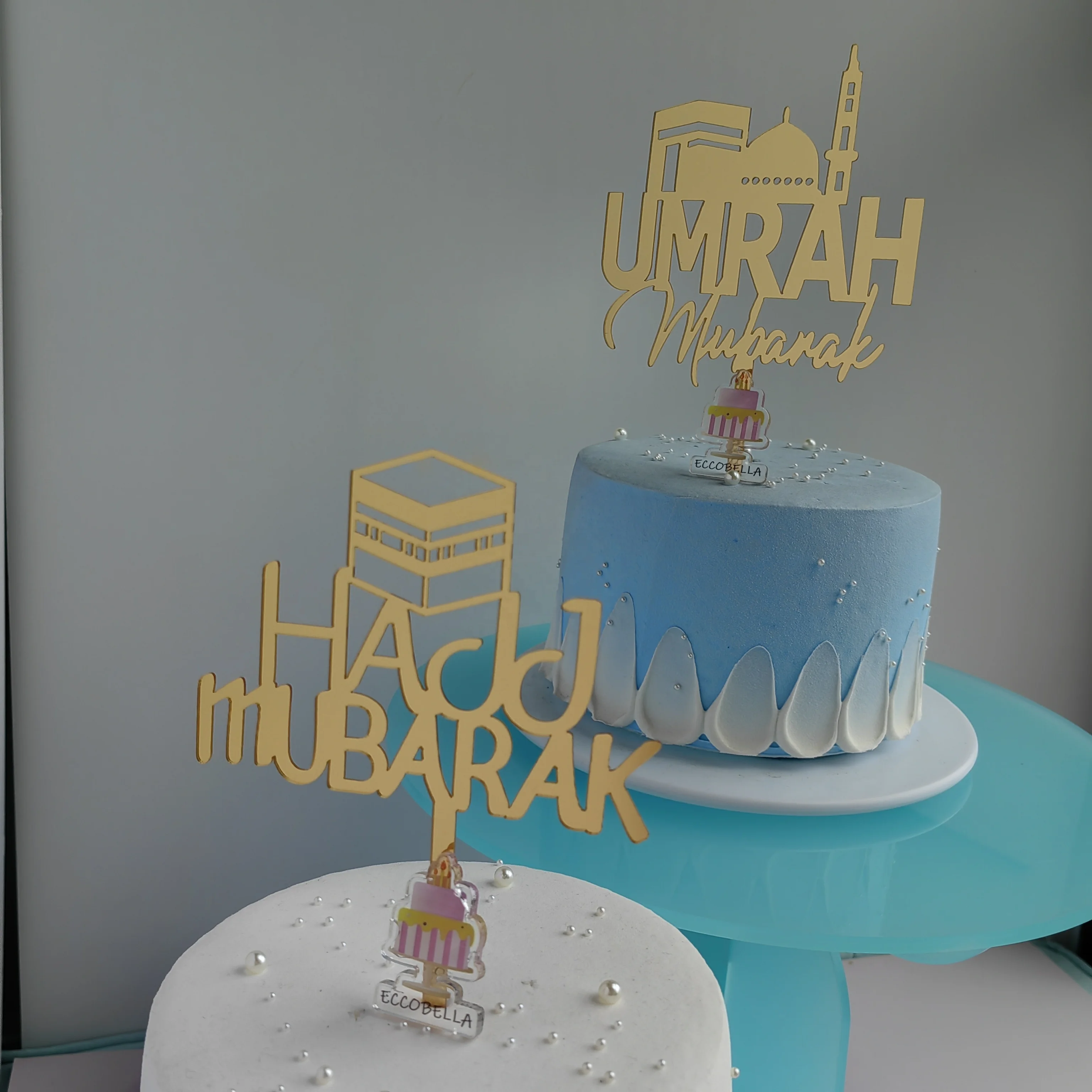 Islamic Eid Hajj Umrah Mubarak Ramadan Acrylic Cake Topper Muslim ...