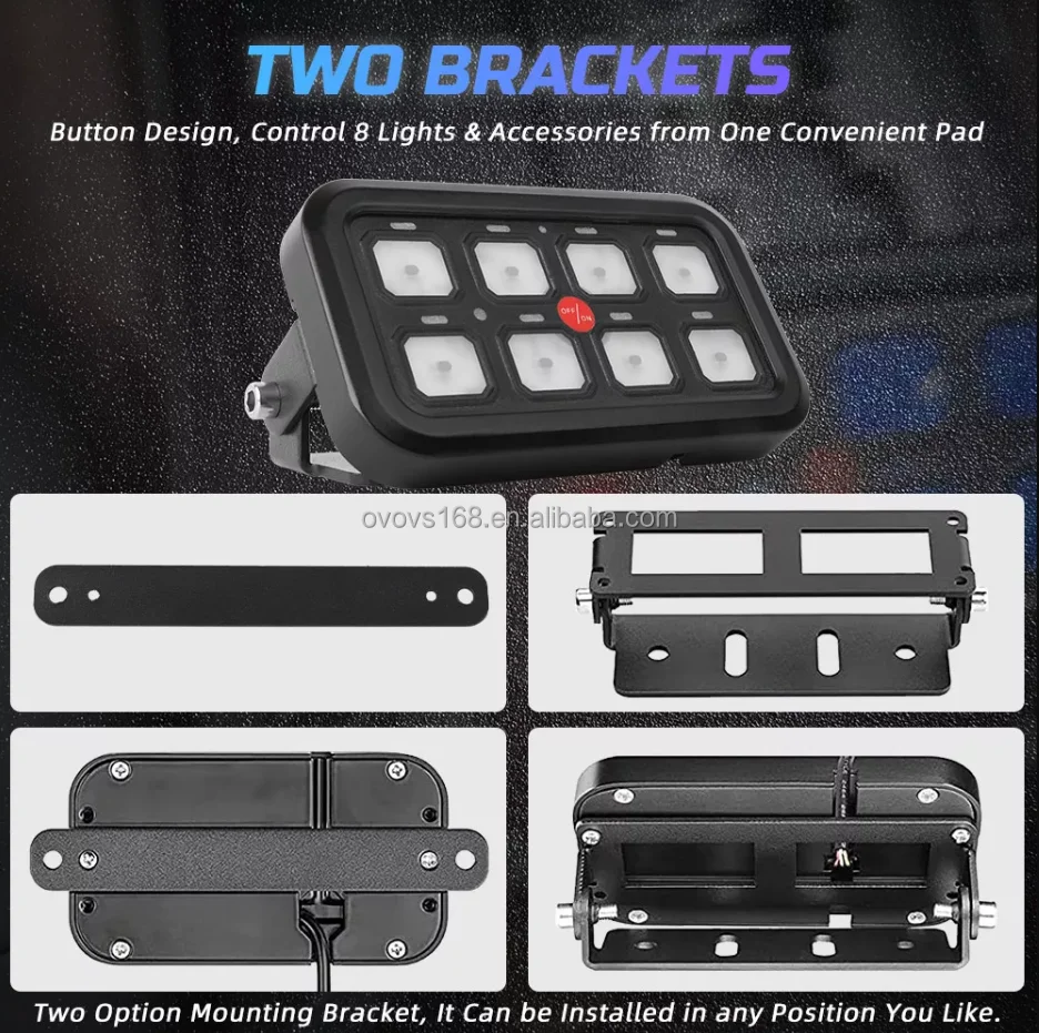 Universal Automotive Marine Boat SUV Car Off Road Lights 4x4 12V 24V 8 ...