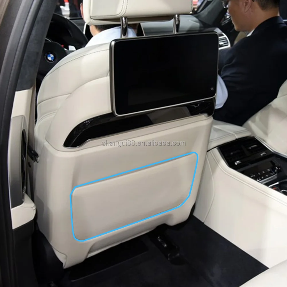 Car Interior Seat Backrest Pocket Leather Storage Pack Panel Cover Trim ...
