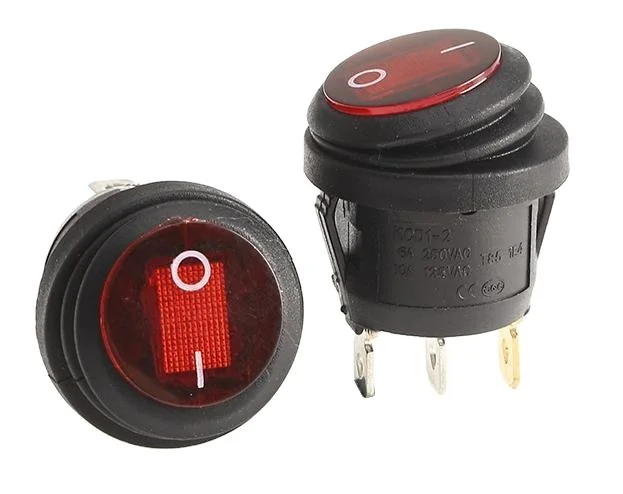 Waterproof Round Boat Type Switch Kcd 1 With 3 Pin Warping Switch ...
