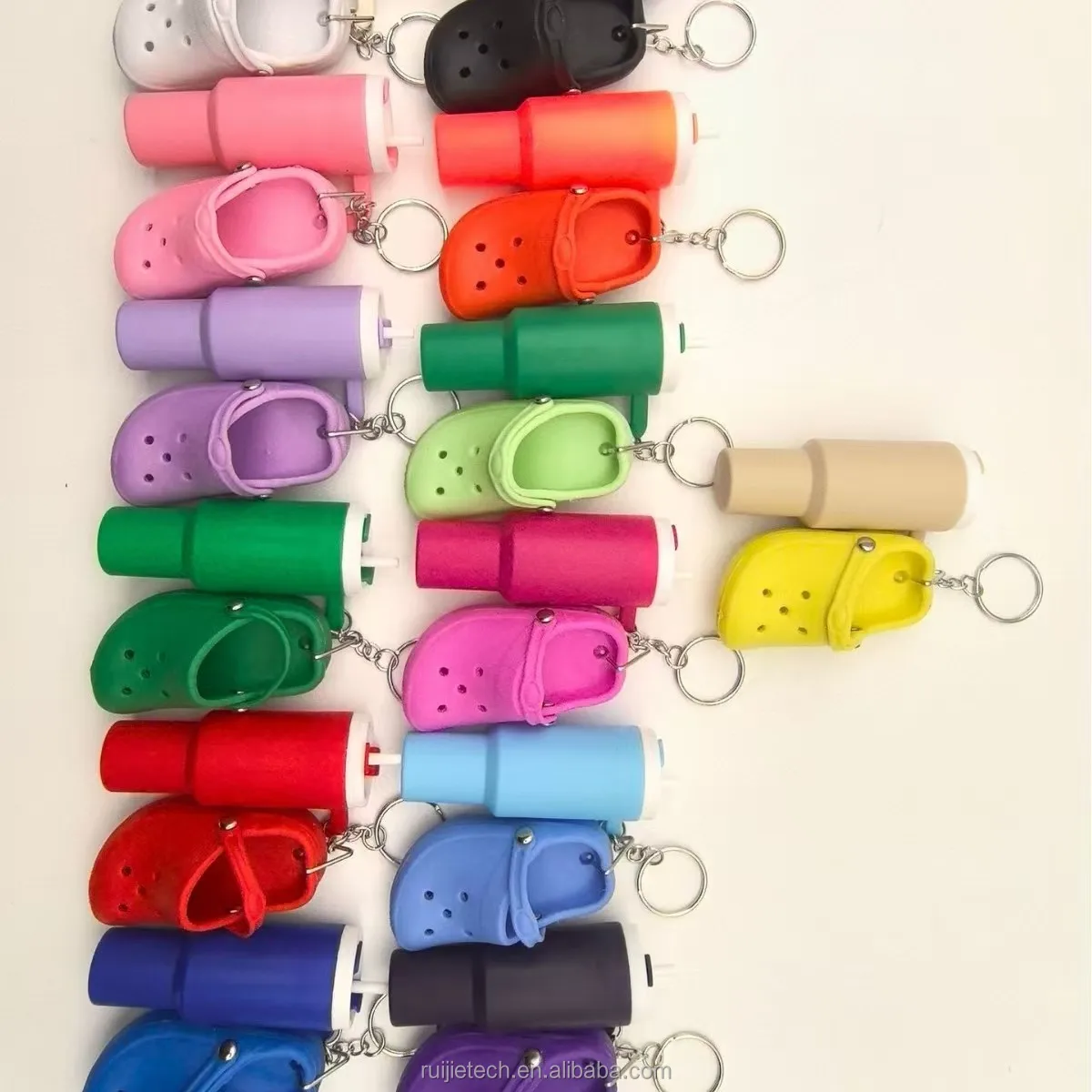 Cute 3D Mini Clog Shoe Keychain Wholesale Summer Colorful Shoes ...