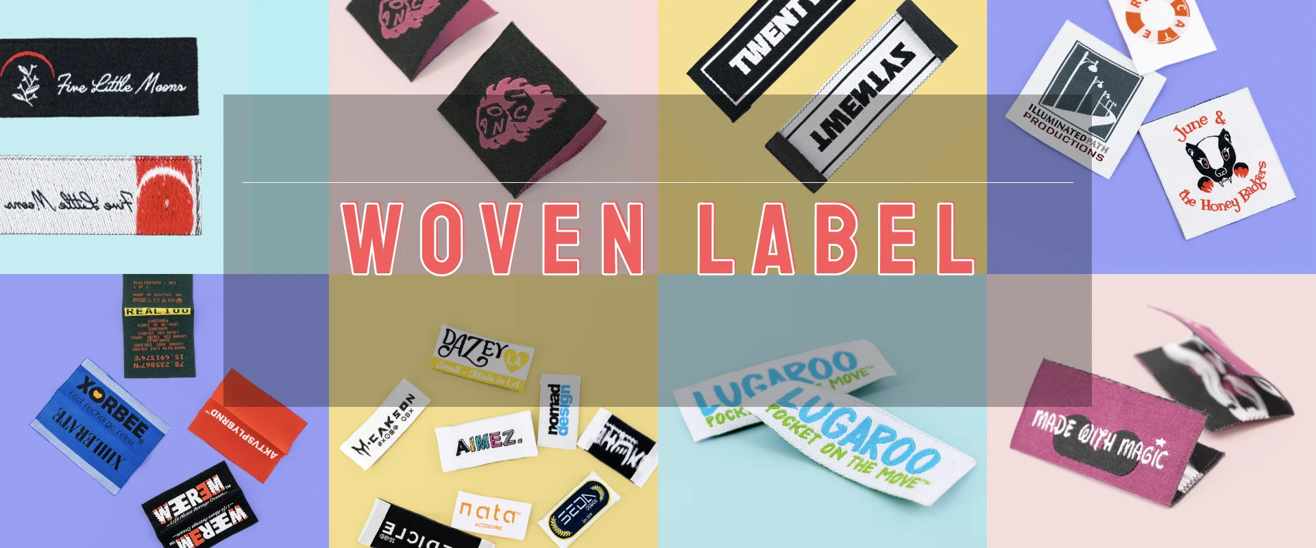 Custom Woven Sewing Label End Fold Woven Label Embroidery Machine For ...