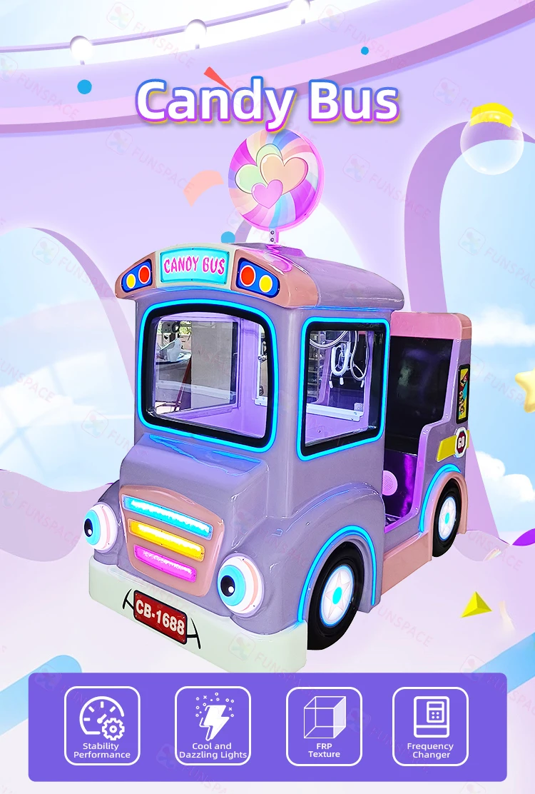 Funspace Candy Bus - Coin Operated Kid Ride Game Machine