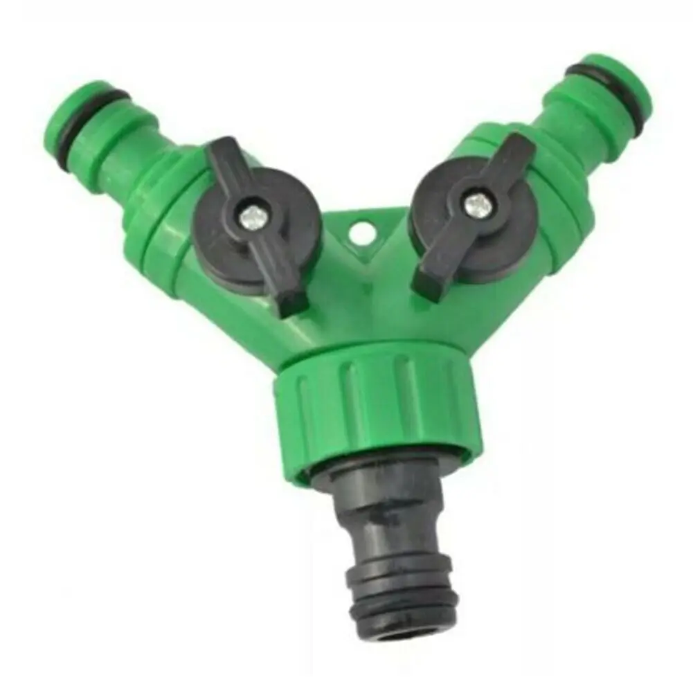 2-way Hose Pipe Valve Water Splitter Y-Shaped Garden Tap Connector ...