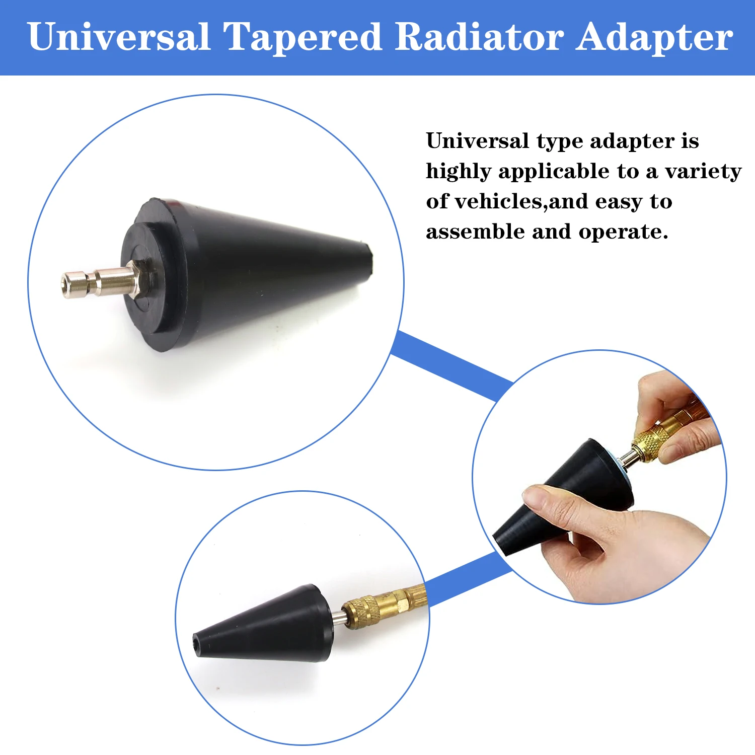 Universal Radiator Cooling System Vacuum Purge & Refill Kit 4pcs Vacuum ...