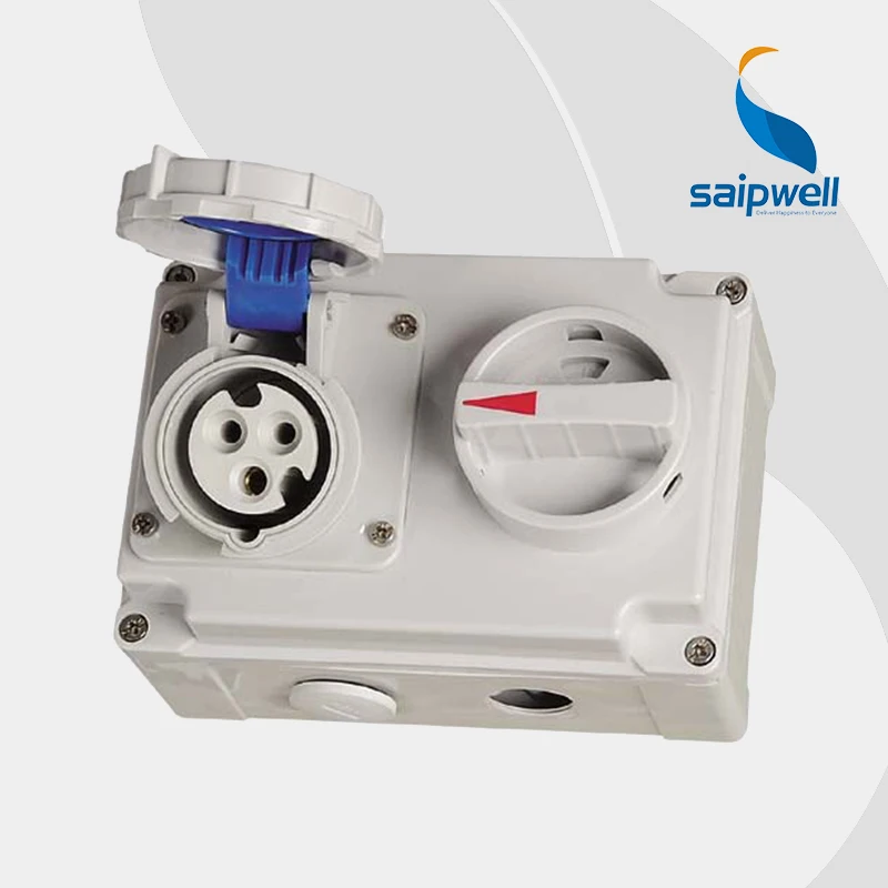 Saipwell ABS Industry Mechanical Interlocking Waterproof Socket IP67