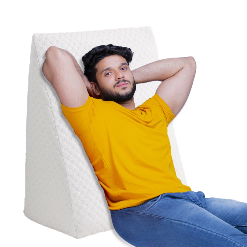 Medical Leg Elevation Relax Neck Back Pain Triangular Wedge Bed Pillow ...