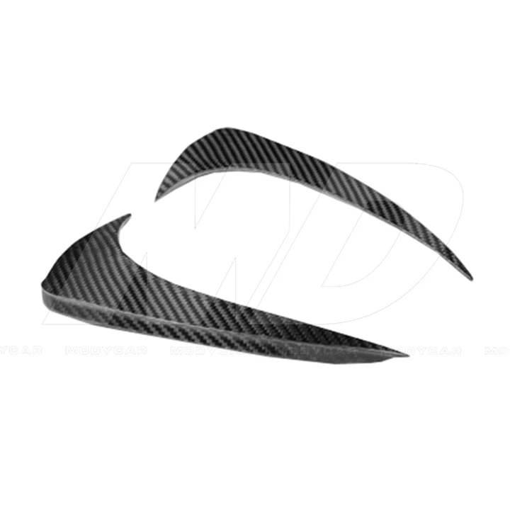 Pt Style Carbon Fiber Front Bumper Canards For 2019-2021 Mercedes Benz ...