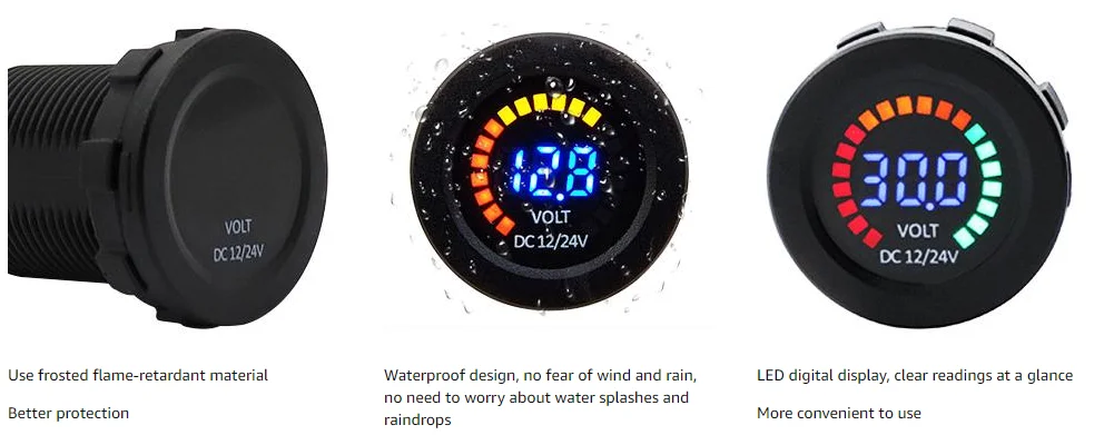 12vdc Digital Voltmeters With Led Digital Gauge With High Quality Model ...