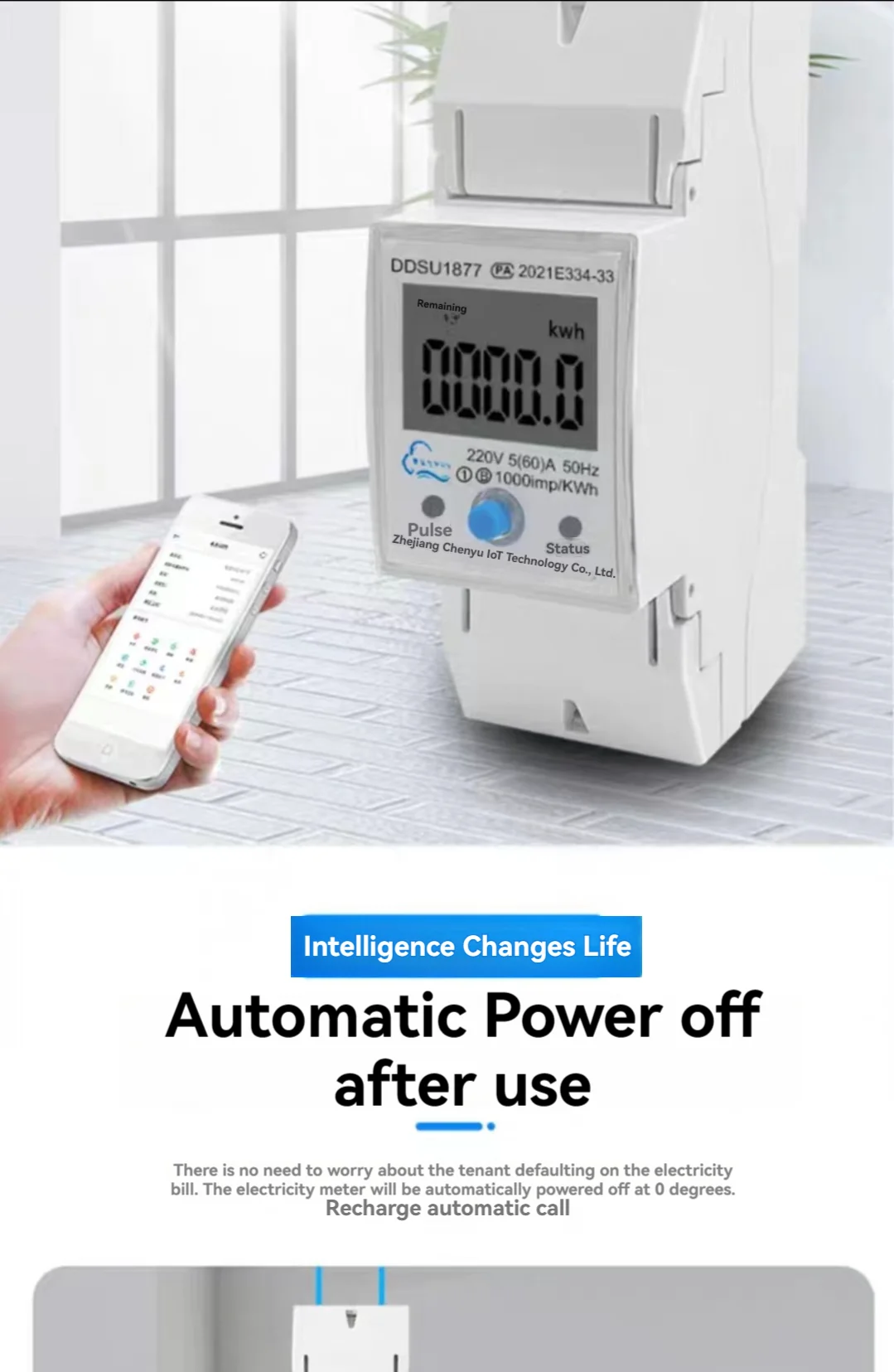 Factory Supply Smart Meter 220V Single-Phase Remote Prepaid Meter ...