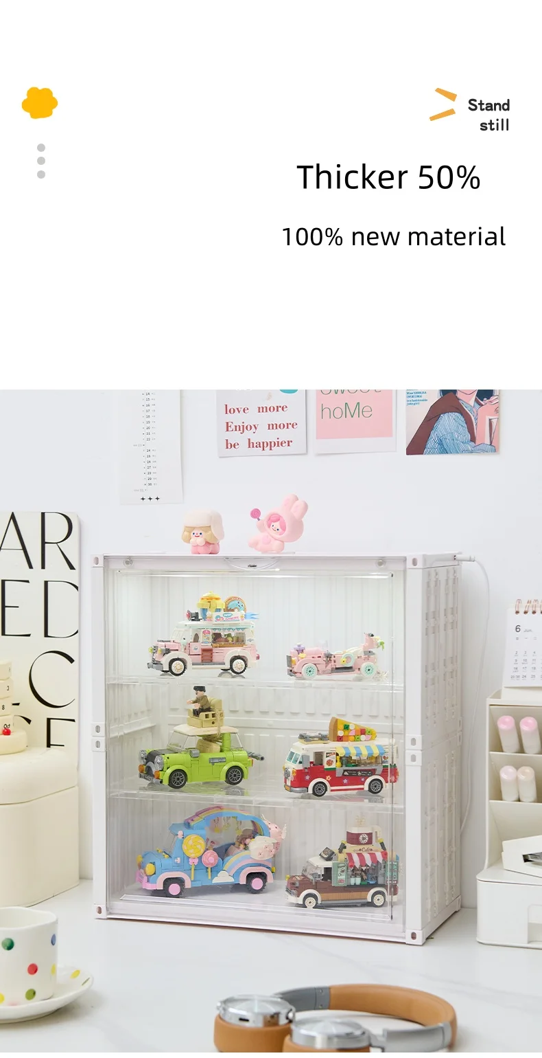 Cute Blind Box Toy Figure Organizer Plastic Storage Box Garage Kit ...