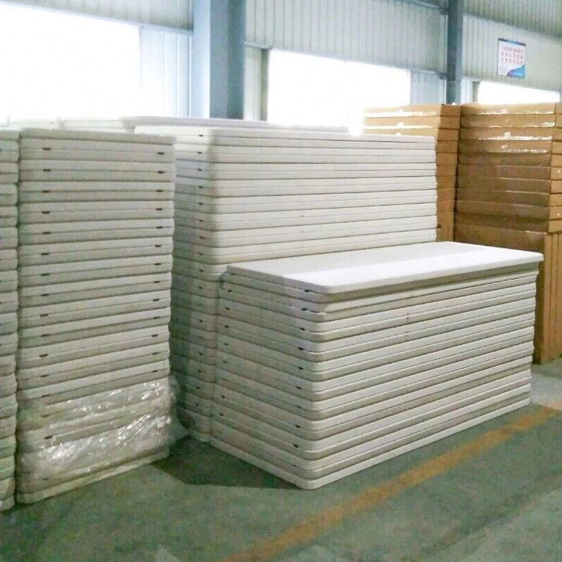Square 6ft 180cm HDPE Plastic Folding Table with Powder-Coated Steel ...