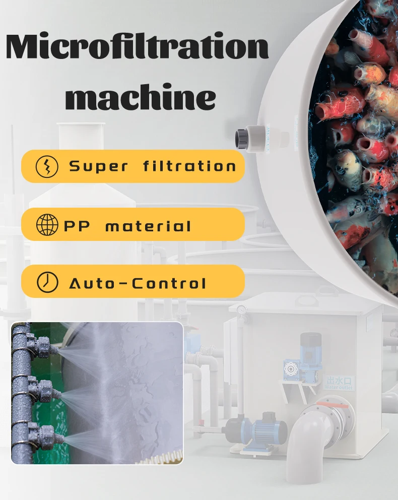 Professional Automatic Drum Filtration System for Koi Pond Fish Farming ...