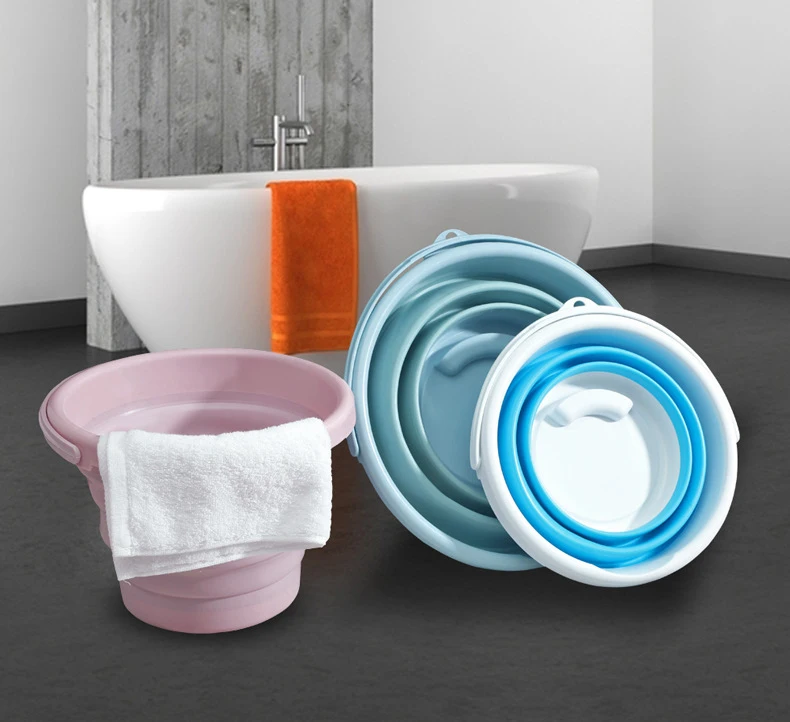 Foldable Buckets Toys With Mesh Bag Swimming Pool Toys For Kids Adults ...