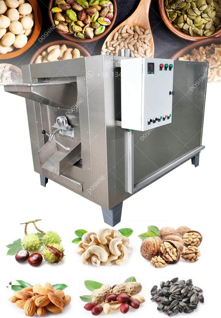 Grain Cocoa Beans Peanut Drum Roasting Machine Grain Roaster - Buy ...