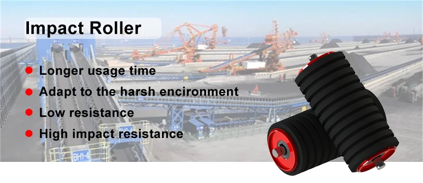 Industry Quarry Transition Belt Conveyor Impact Rollers Idler Set ...