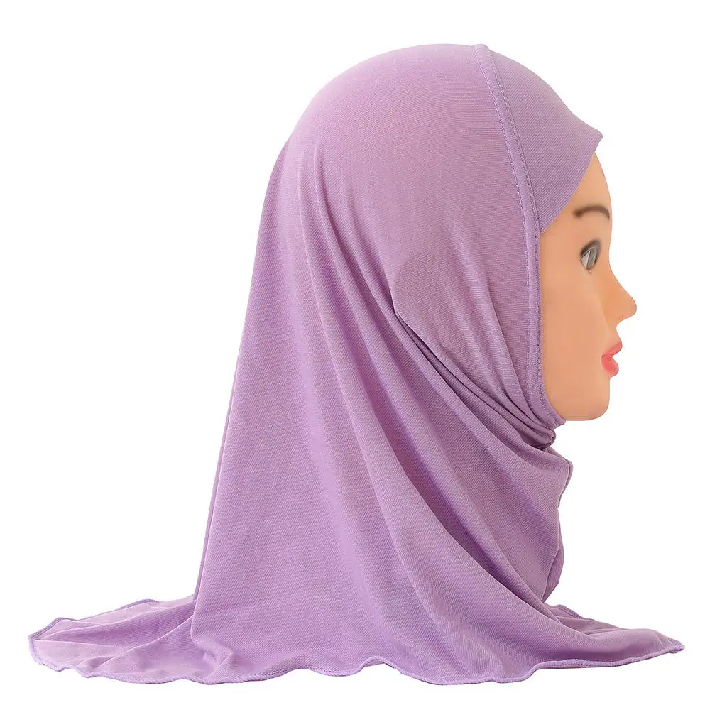 Wholesale Arabic Soft Stretch Muslim Hijab for Kids
