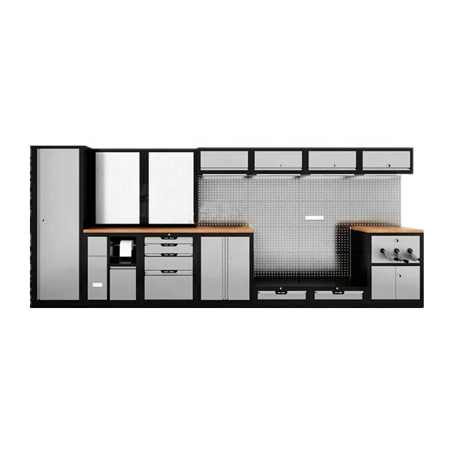 Corner Wall Modular Tool Cabinet System for Garage Mechanics