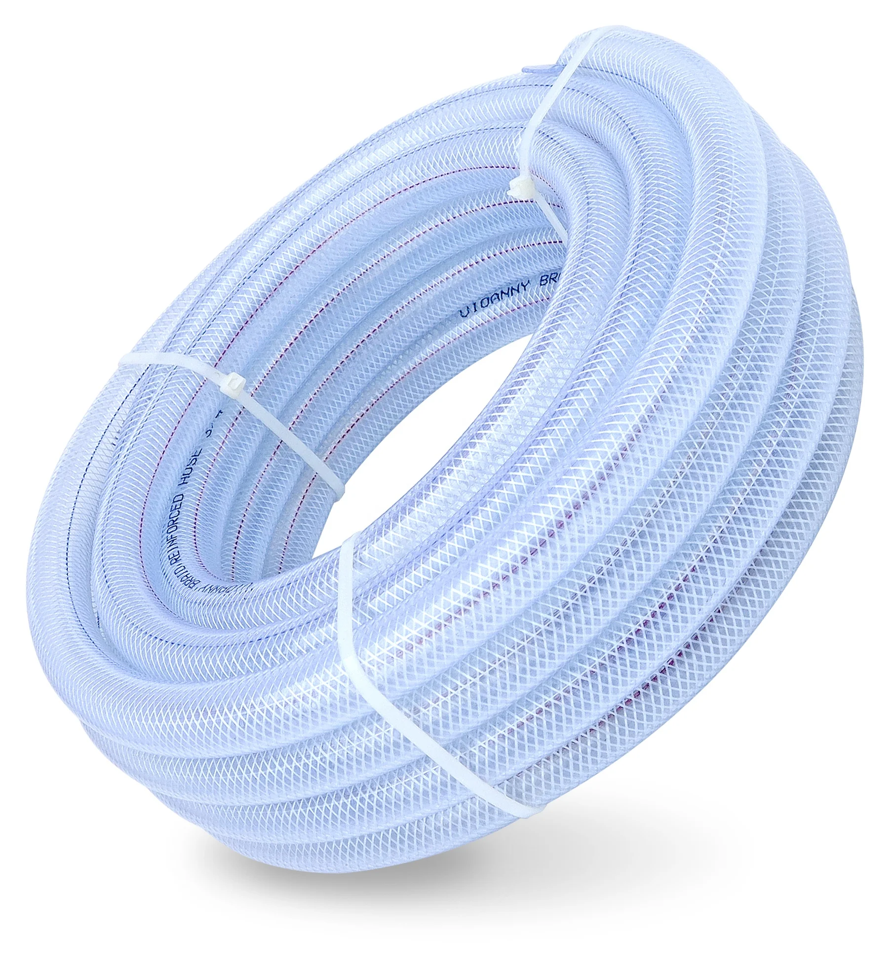 8mm PVC Clear Plastic Vinyl Tubing Fiber Braided Reinforced PVC Tube ...
