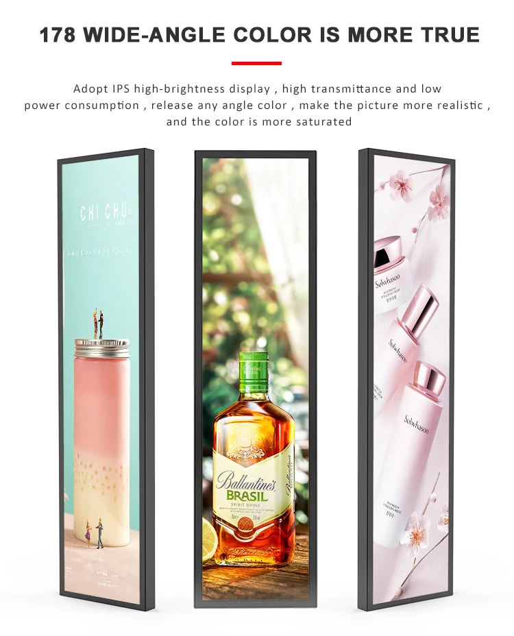 Ultra Wide Panel Shelf Edge Bar Screen Panel Digital Displays