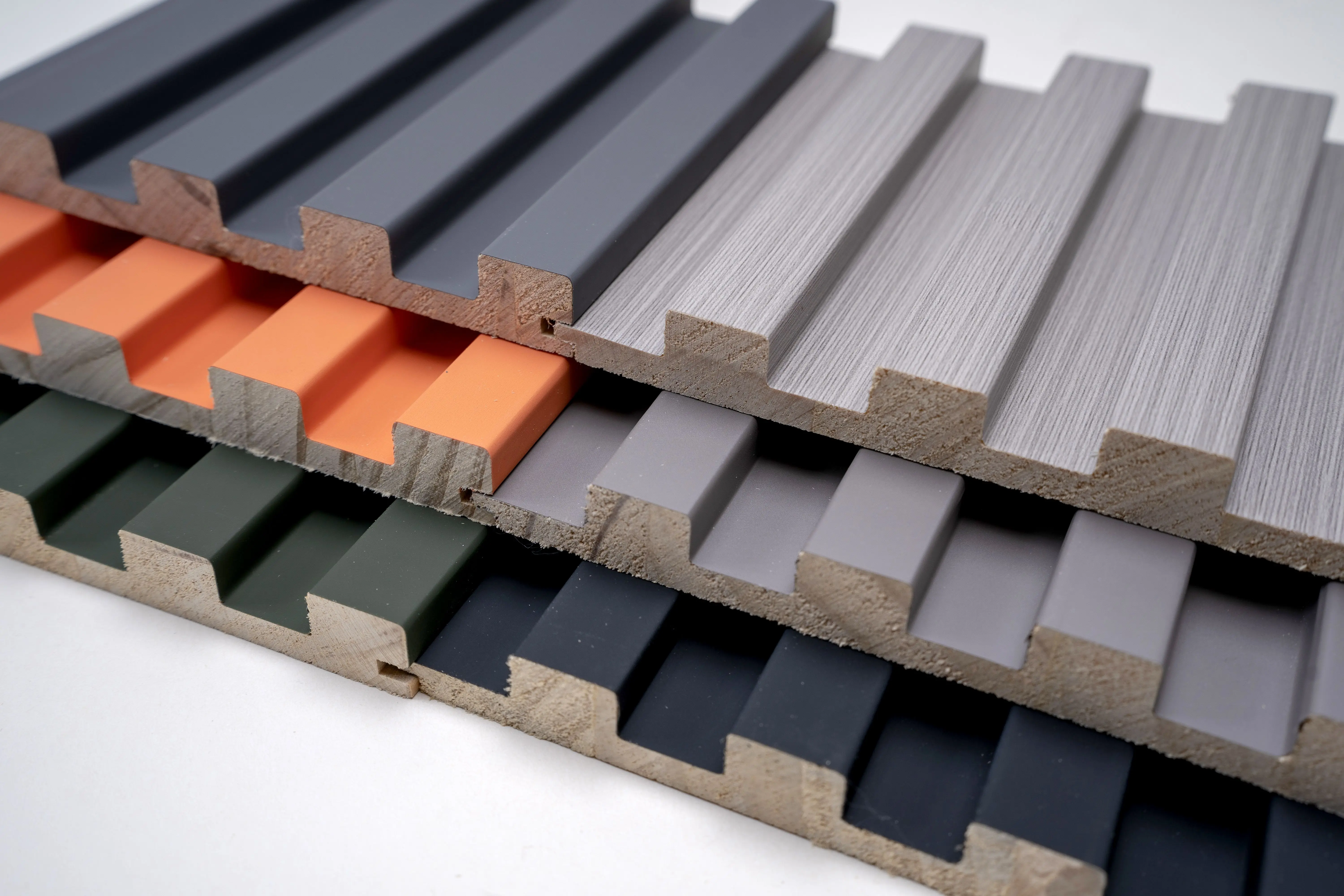 Decorative Pine Wood Fluted Wall Panel Multiple Patterns Wood Grilles ...