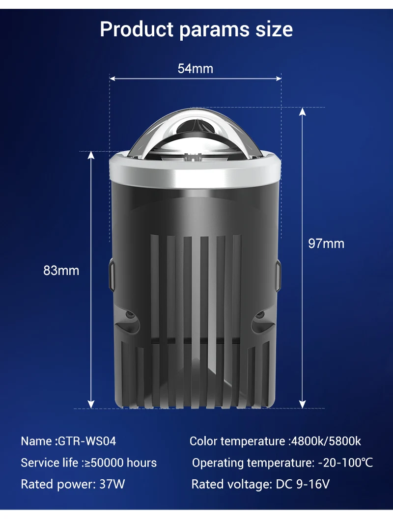 Gtr New Arrival 2 Inch Car Bi Led Projector Lens Fog Lights Super ...