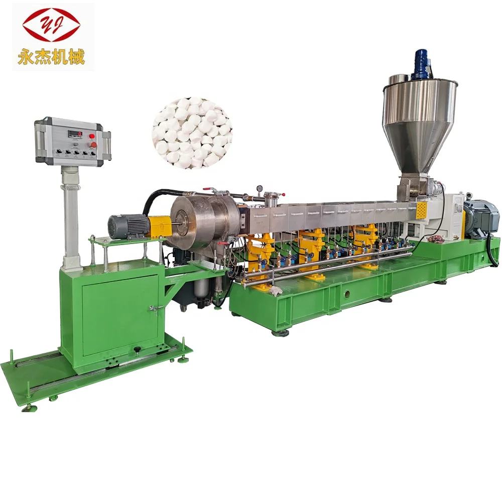 PBAT+CaCO3/Starch Bio Filler Masterbatch Machine Twin Screw Extruder ...