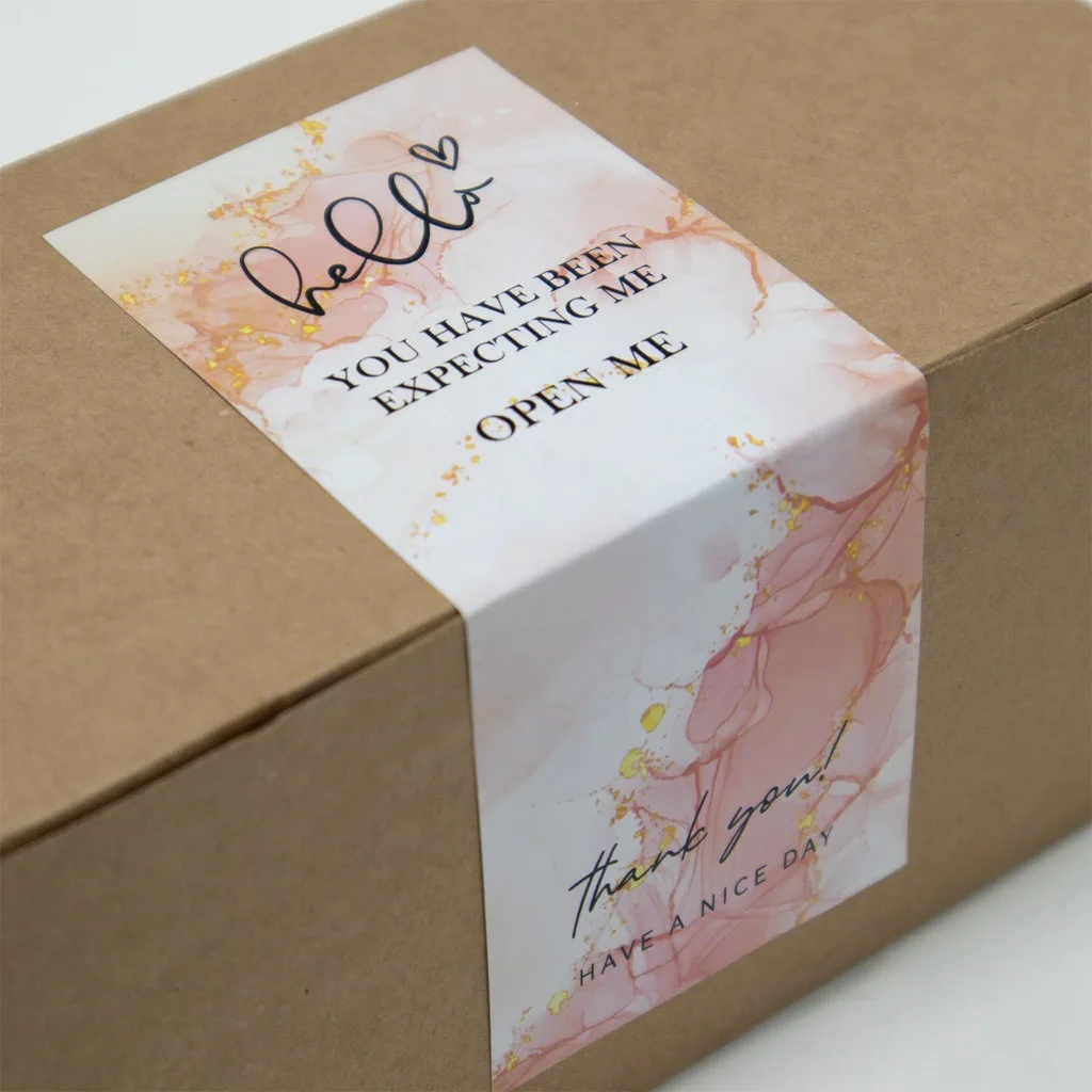 Blue Rectangular Sticker - Custom Label Logo & Waterproof