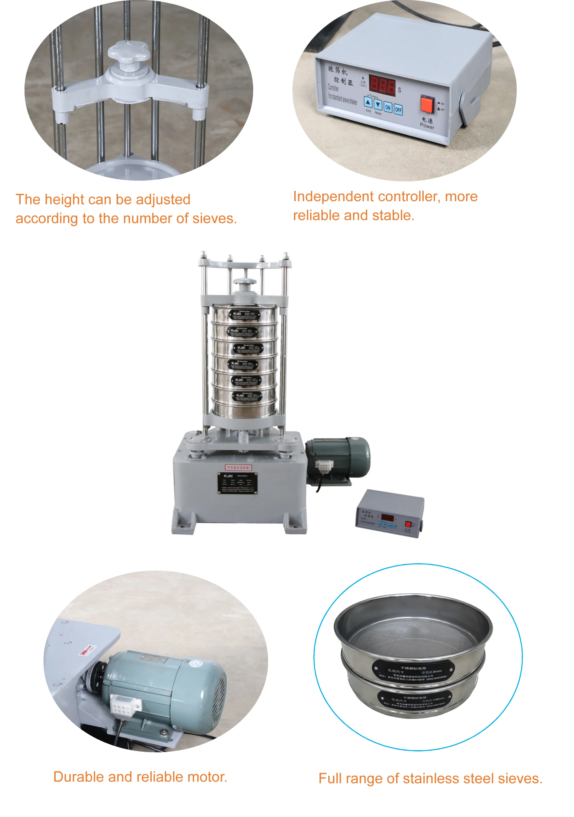 YOSION Analytical Sieve Shaker with Digital Timer - 1 Year Warranty