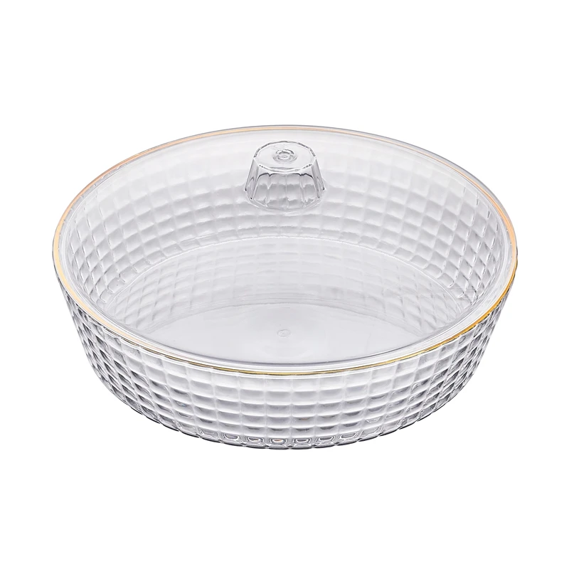 Modern Transparent Round Plastic Food Storage Containers With Solid ...