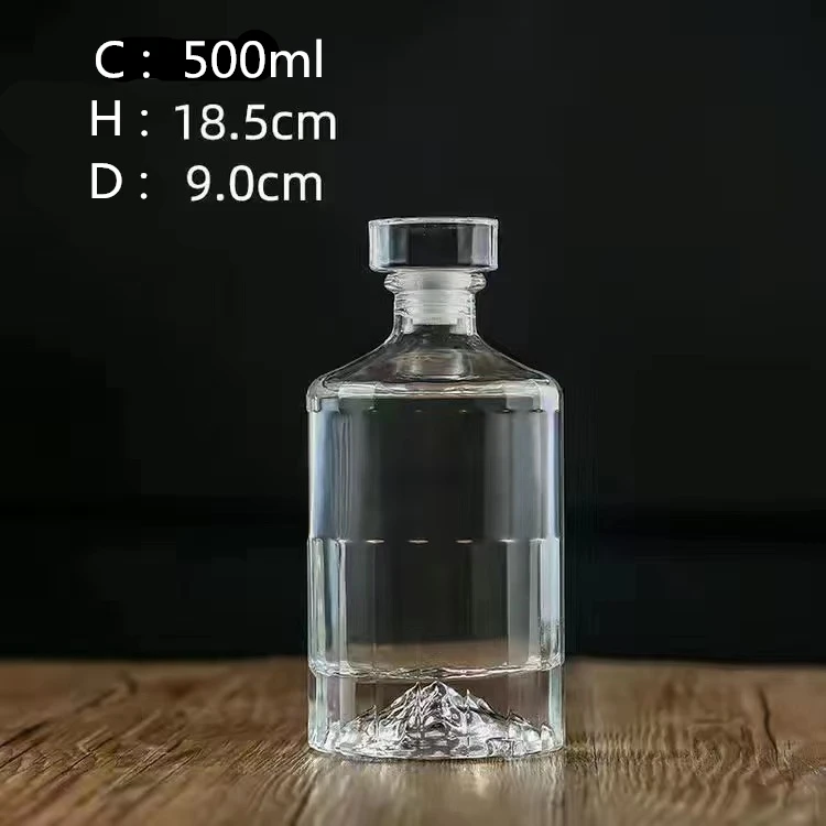 Empty Liquor Spirits Glass Whiskey Bottles 500ml Fruit Wine Glass ...