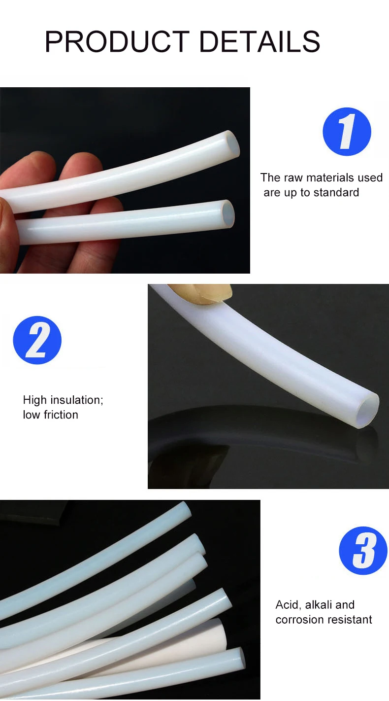 Ptfe Tube Pipe Plastic High Corrosion Resistant Ptfe Fluoroplastic Tube ...
